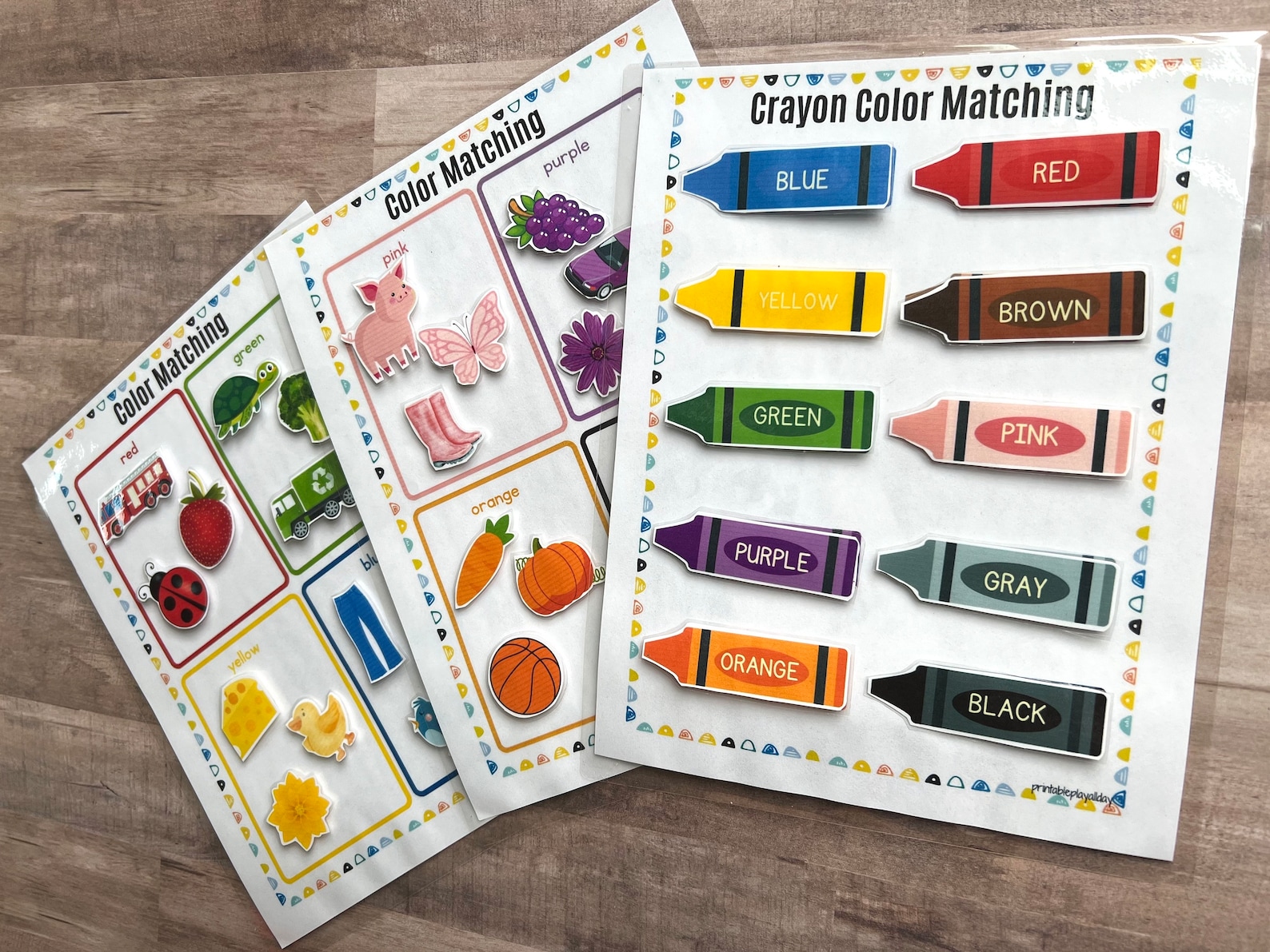 Color Sorting Printable Learning Colors Worksheets Toddler - Etsy