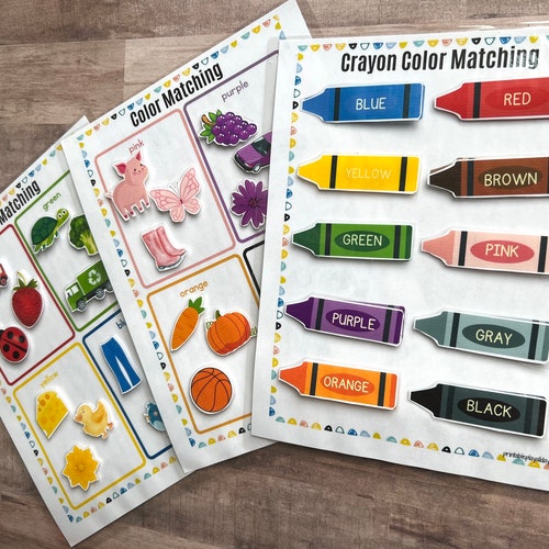 Color Sorting Printable Learning Colors Worksheets Toddler - Etsy Canada