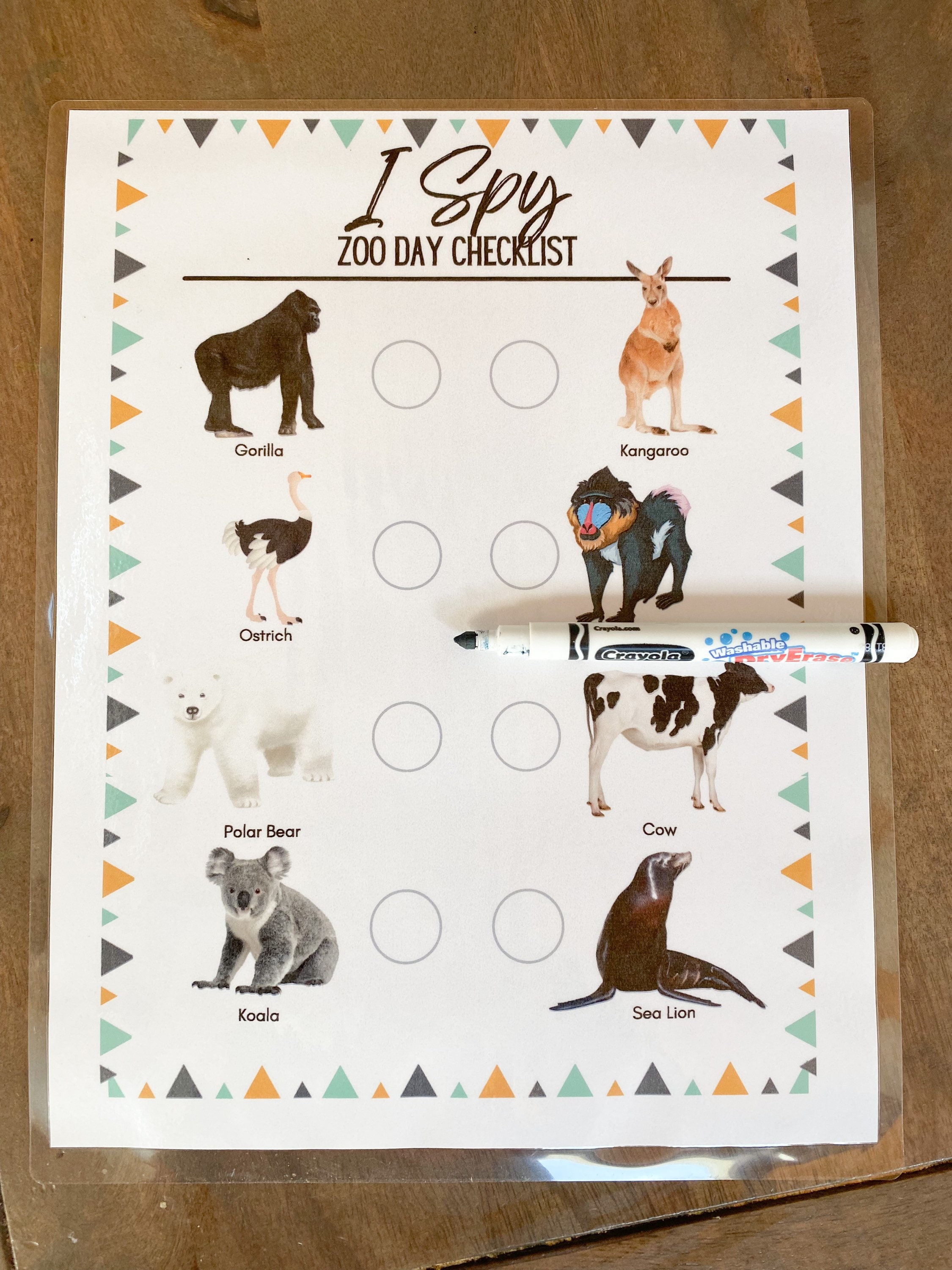 Zoo Animal Scavenger Hunt I Spy at the Zoo A Day at the Zoo | Etsy