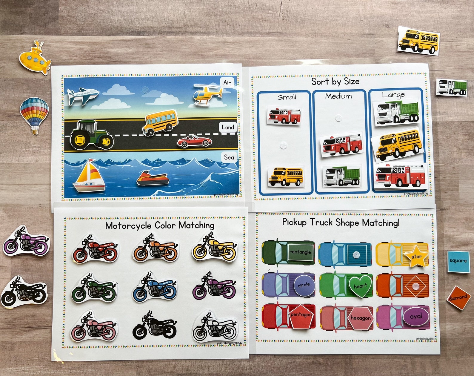 Transportation Theme Preschool Learning Binder, Pre-k Busy Binder ...