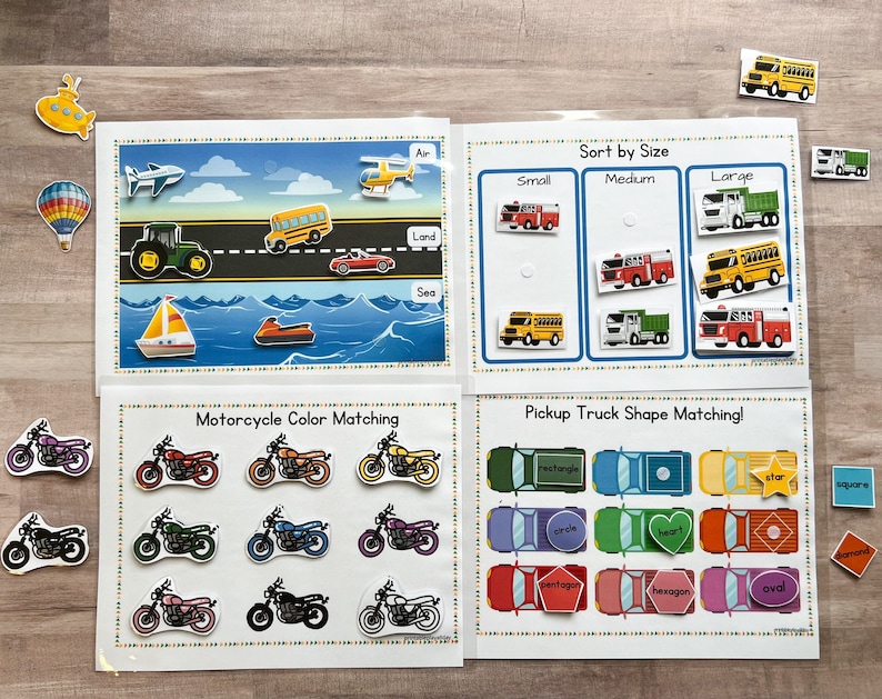 Transportation Theme Preschool Learning Binder Pre-k Busy | Etsy