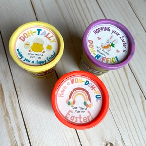 Personalized Easter Play-doh Tag, Play Dough Easter Gift Label, School ...