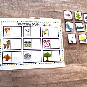 Rhyming Words Worksheet, Preschool Rhyme Matching Printable ...