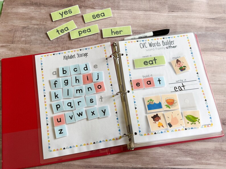 CVC Phonics Printable Kids Word Game Learning to Read - Etsy