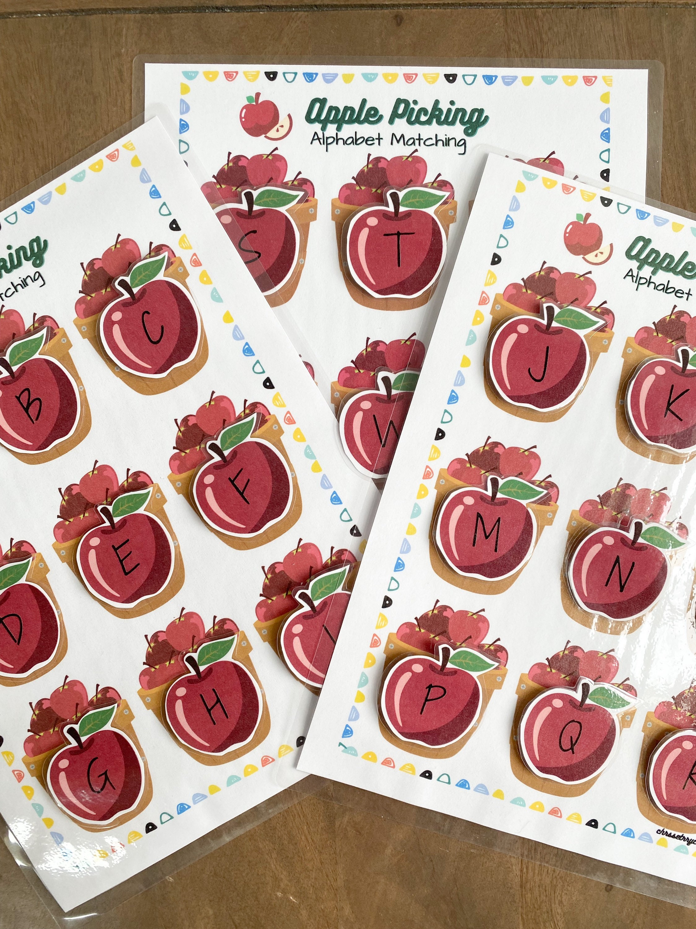 Apple Picking Alphabet Matching, Fall Activity, Preschool Learning ...