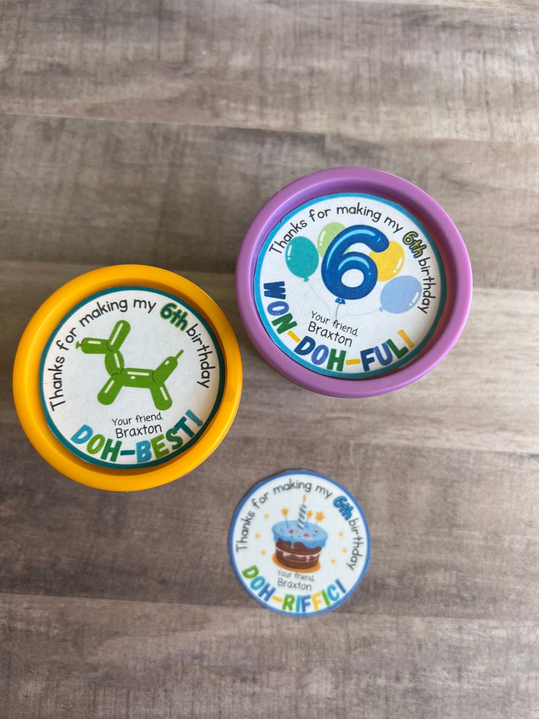 Personalized Birthday Play-doh Label, Birthday Playdoh Class Favor ...