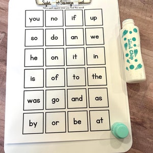 Sight Words Scavenger Hunt, Preschool Sight Words Flash Cards ...