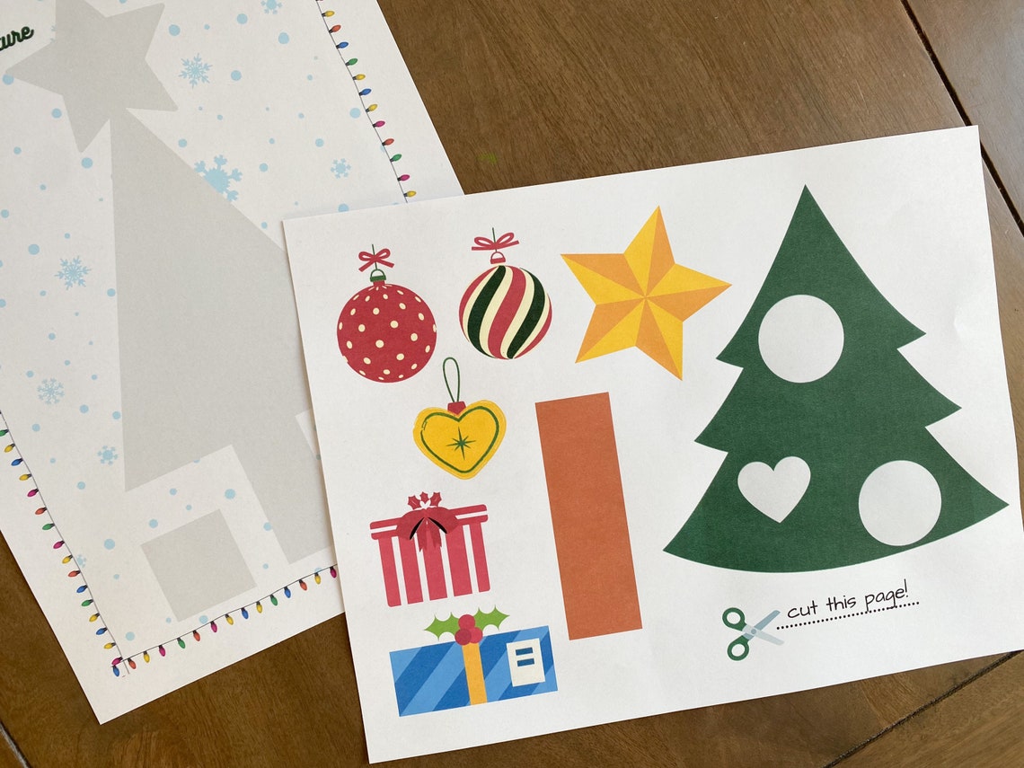 Shape Matching Activity Christmas Shape Sorting Holiday - Etsy