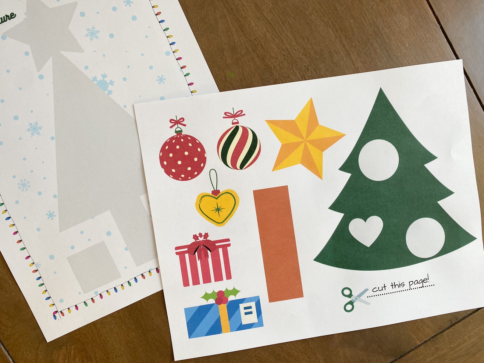 Shape Matching Activity Christmas Shape Sorting Holiday - Etsy