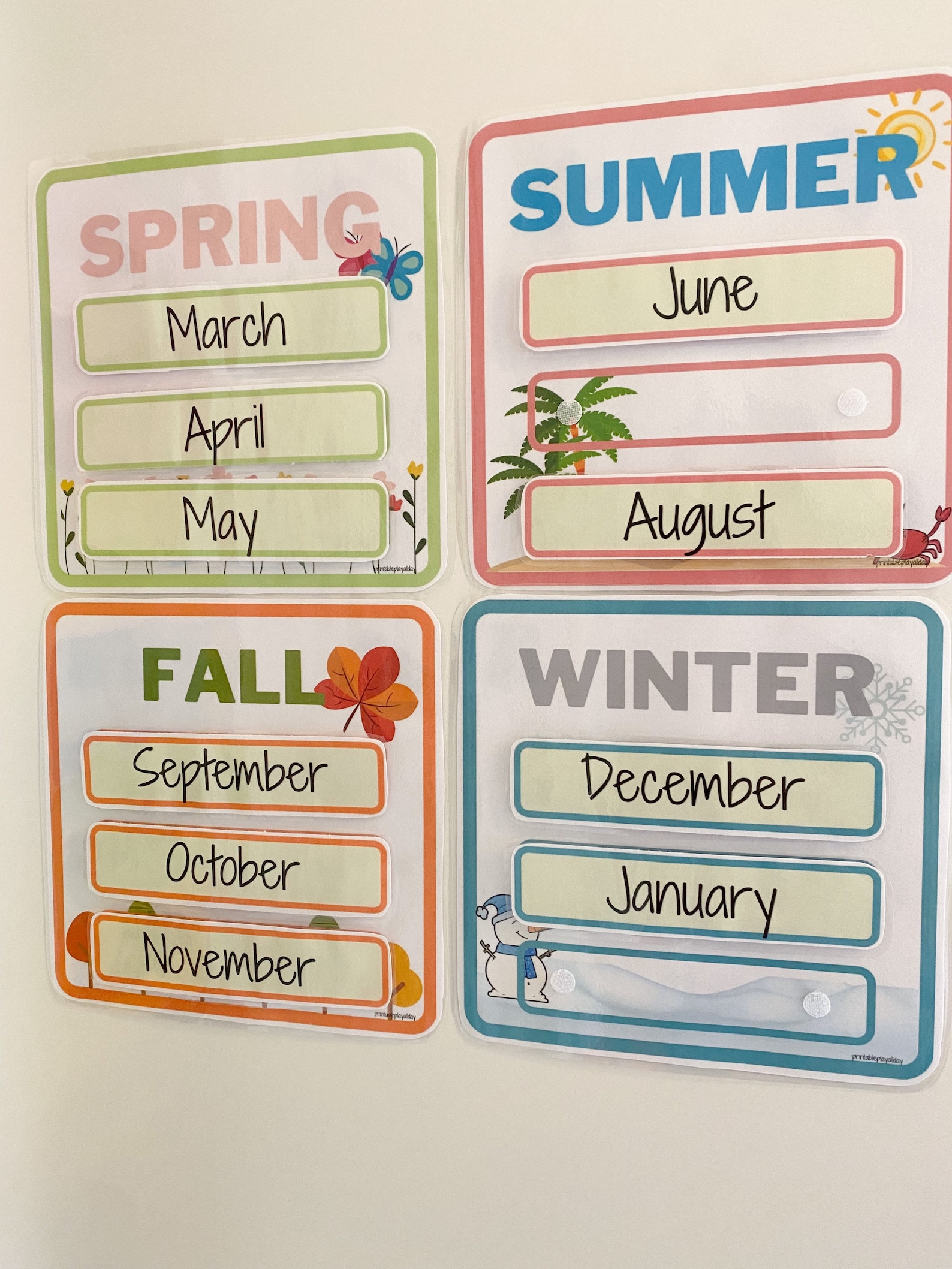 Months of the Year, Seasons of the Year, Teaching the Months, Learning ...
