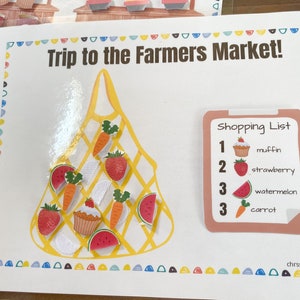Farmers Market Grocery Shopping Game, Following Directions and Count ...