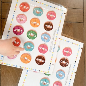 Alphabet Printable Activity, Preschool Letter Matching, Donut Theme ...