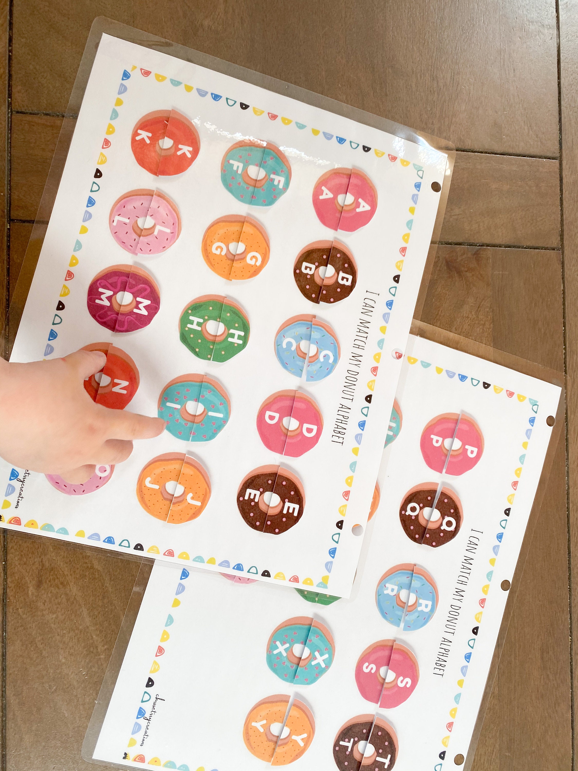 Alphabet Printable Activity Preschool Letter Matching Donut - Etsy