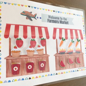 Farmers Market Grocery Shopping Game, Following Directions and Count ...