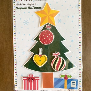 Shape Matching Activity, Christmas Shape Sorting, Holiday Learning ...