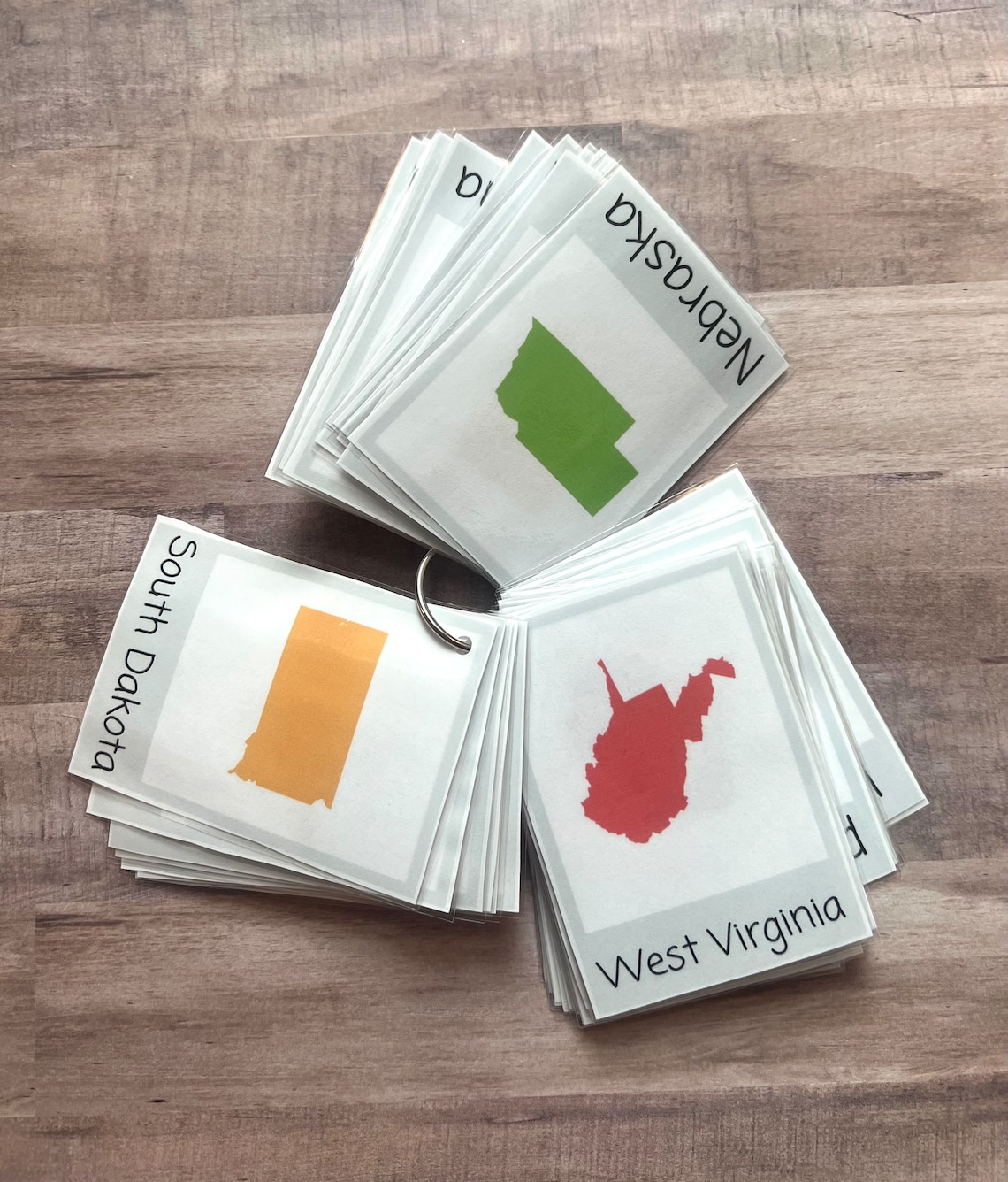 U.S. States, Printable Flashcards. United States, State Cards, U.S ...