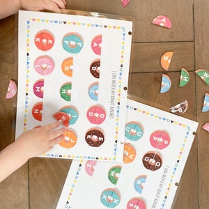 Alphabet Printable Activity, Preschool Letter Matching, Donut Theme ...