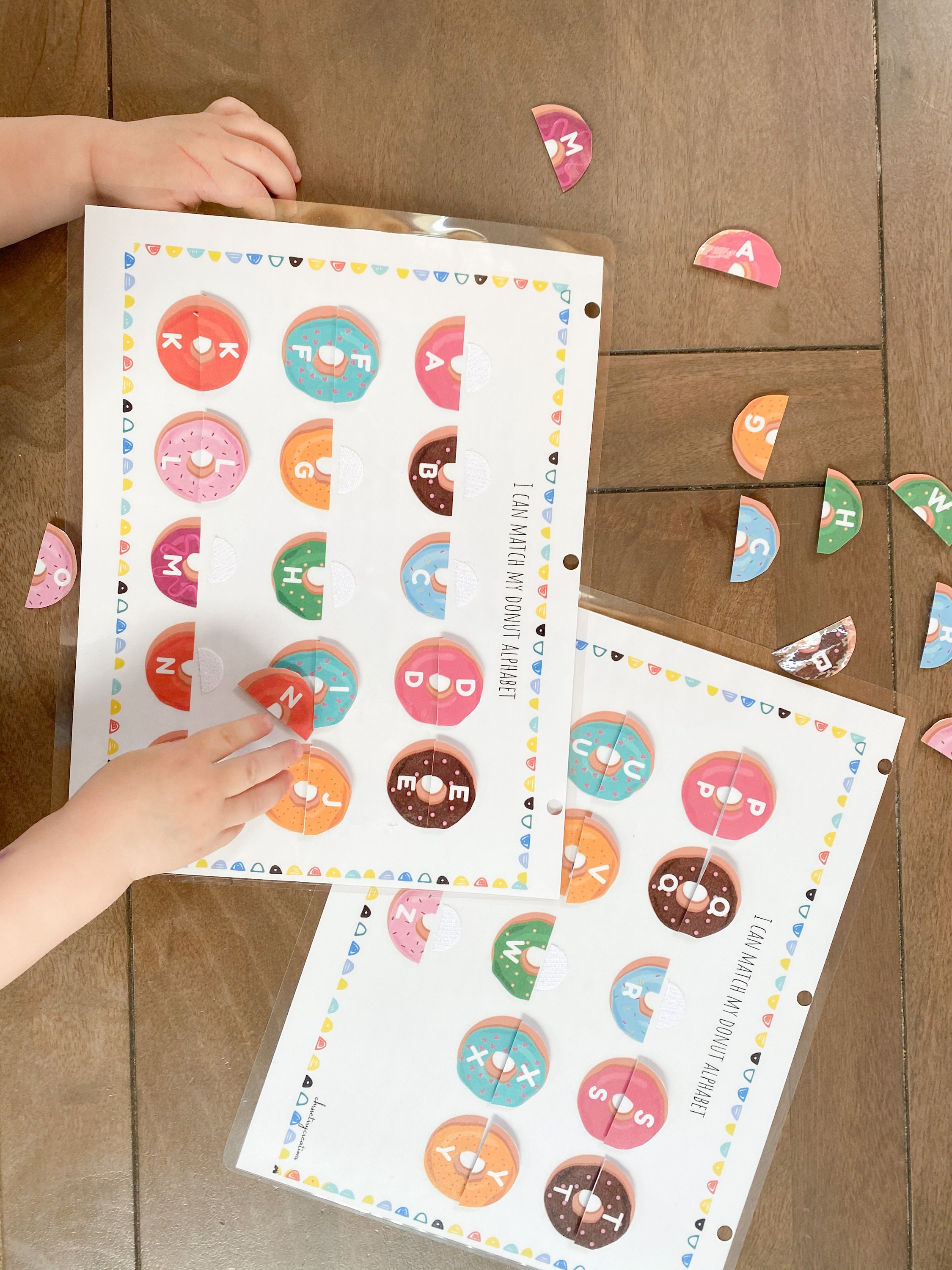 Alphabet Printable Activity Preschool Letter Matching Donut - Etsy