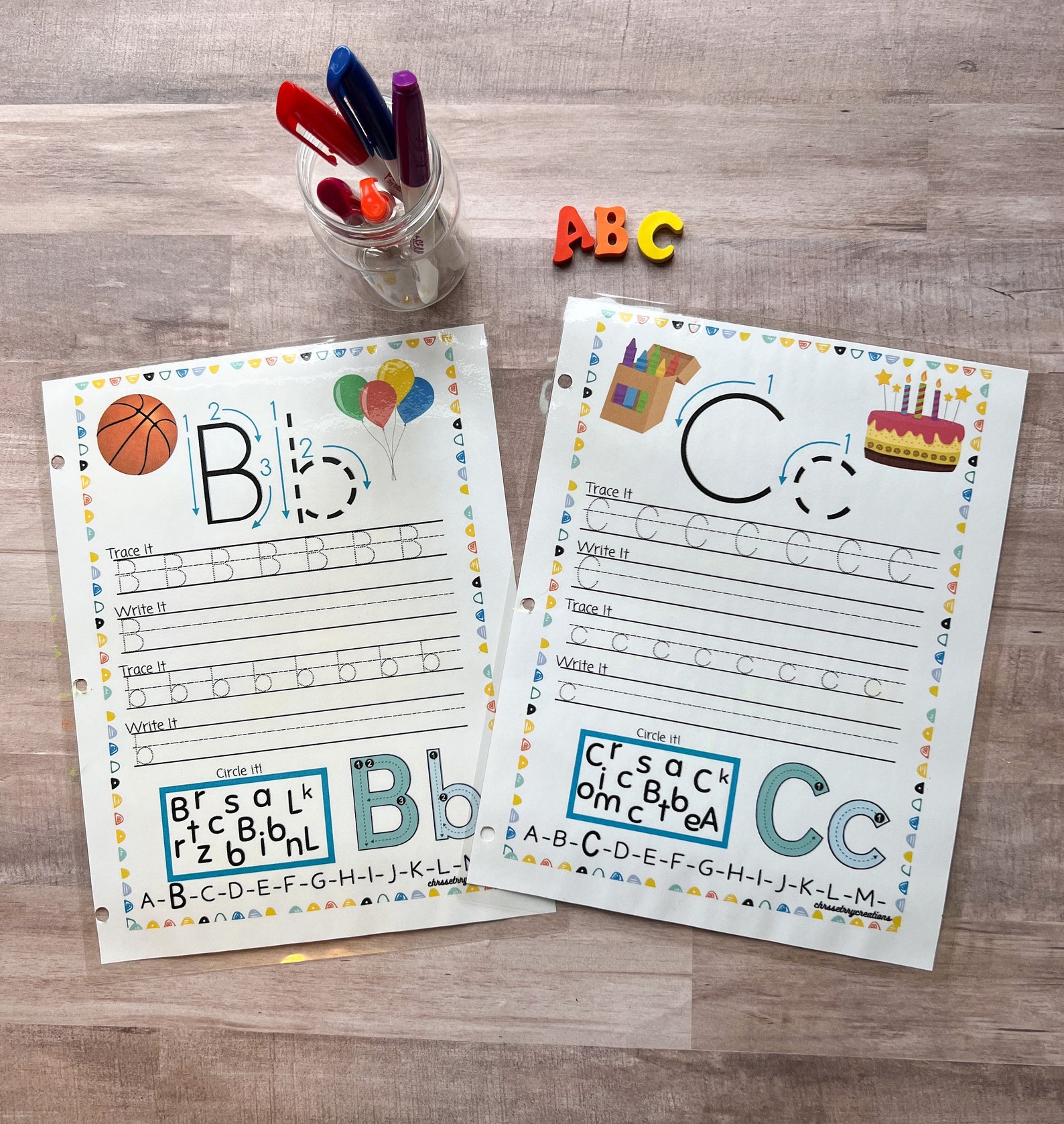 Alphabet Numbers Tracing Printable, Preschool Pre-writing Activity ...