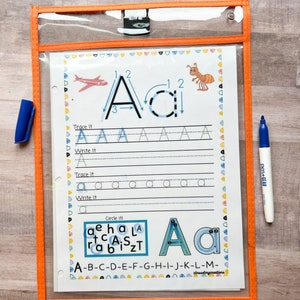 Alphabet Numbers Tracing Printable, Preschool Pre-writing Activity ...