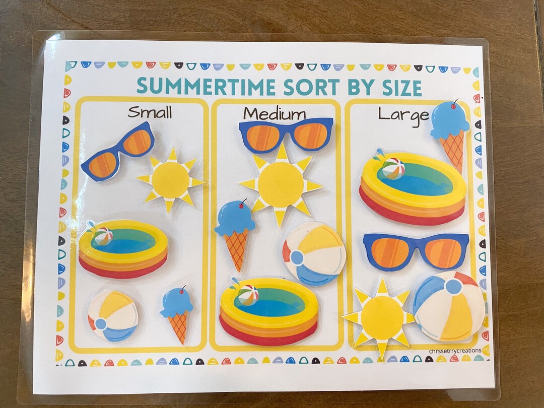 Sort by Size Worksheet, Preschool Size Activity, Size Sorting Game ...