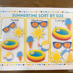 Sort by Size Worksheet, Preschool Size Activity, Size Sorting Game ...