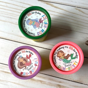 Personalized Mermaid Birthday Play-doh Label Birthday Playdoh - Etsy