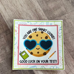 One Smart Cookie Tag, State Test Class Treat, Class Gift Label, School ...