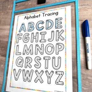 Alphabet Numbers Tracing Printable, Preschool Pre-writing Activity ...