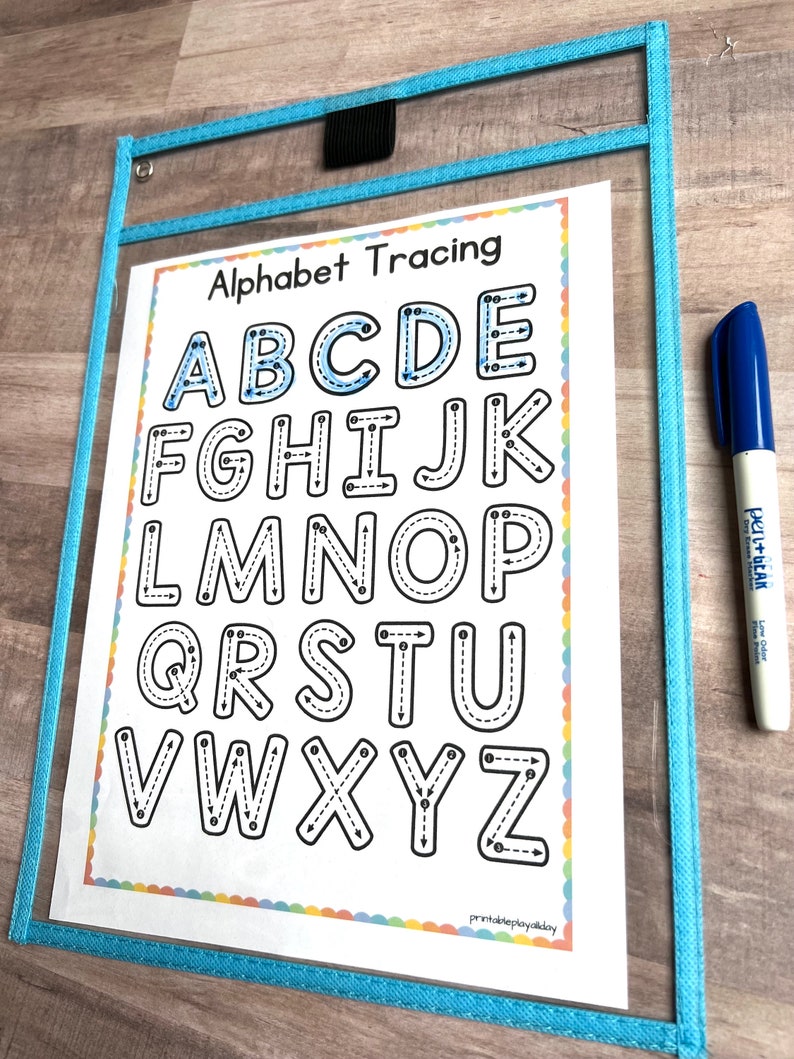 Alphabet Numbers Tracing Printable Preschool Pre-writing - Etsy