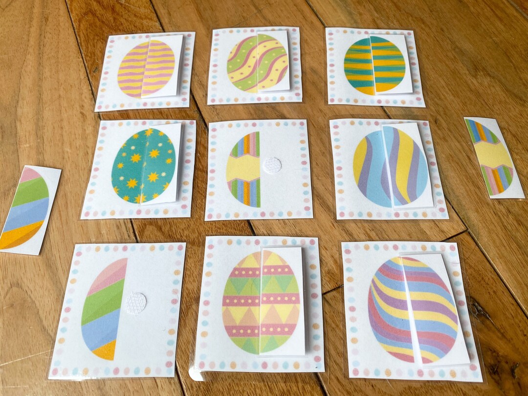 Easter Egg Matching Game, Easter Egg Preschool Printable, Matching Eggs ...