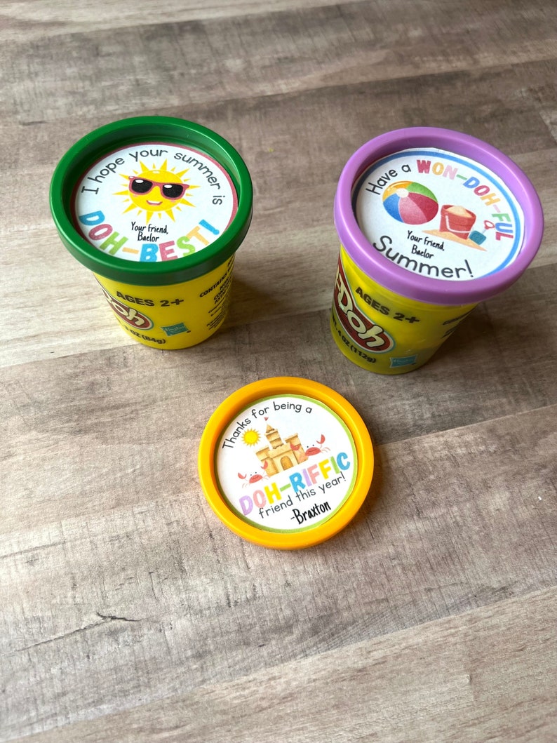 Personalized Last Day of School Play-doh Tag, Play Dough Class Gift ...