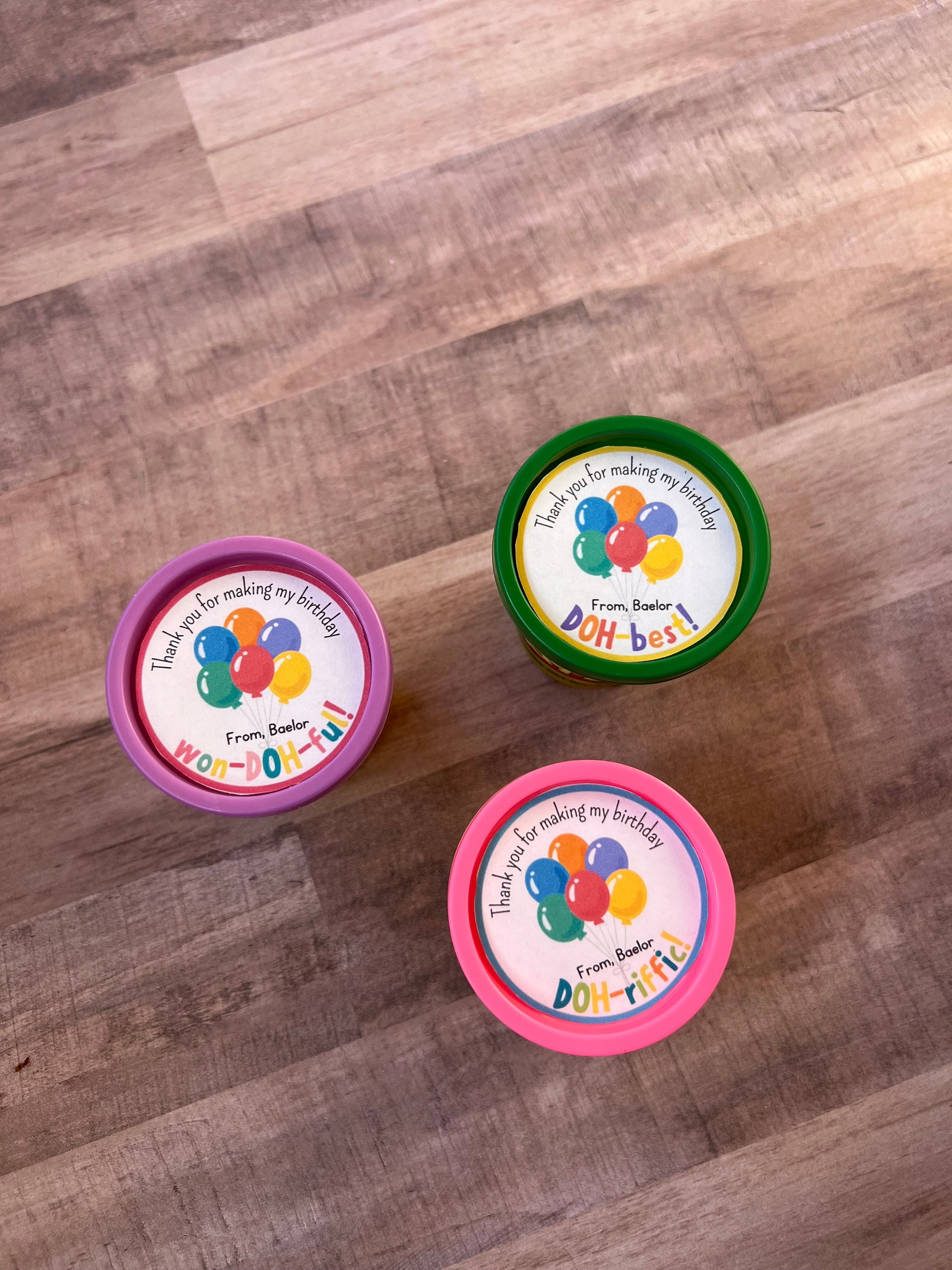 Personalized Birthday Play-doh Label, Class Favor (digital Download) - Etsy