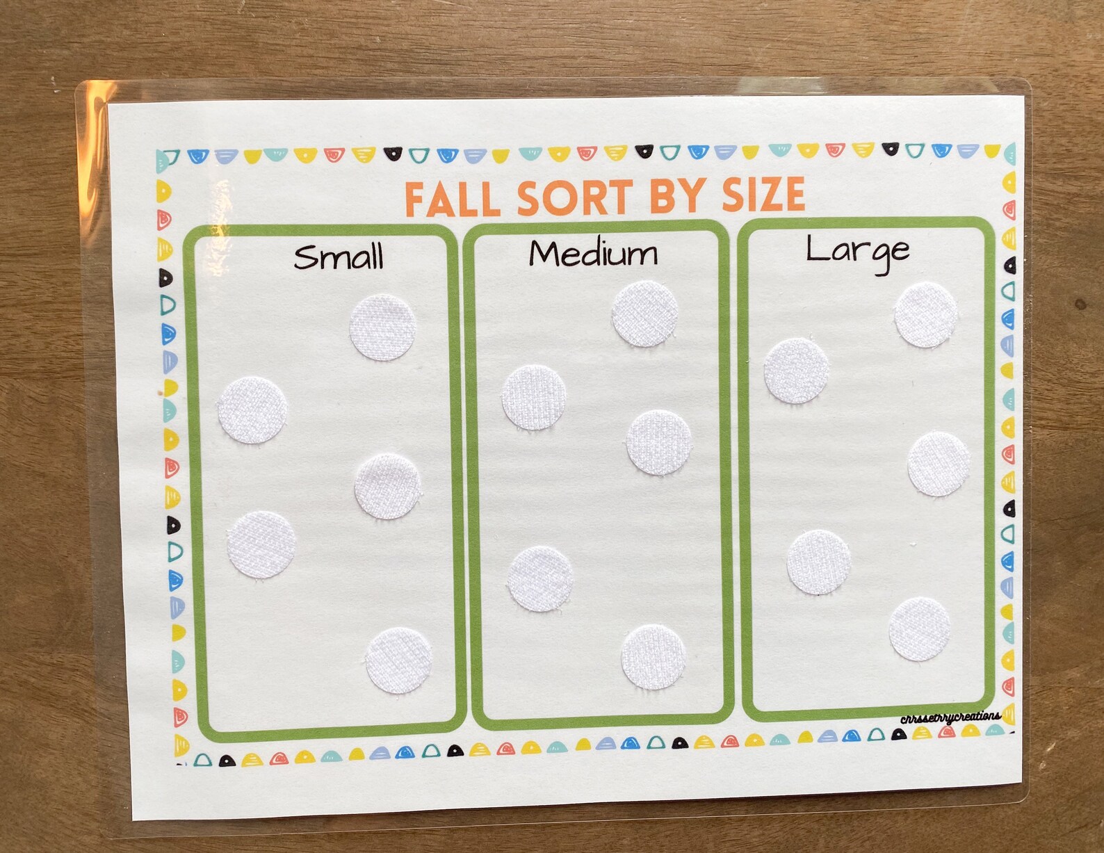 Fall Sort by Size Worksheet Thanksgiving Preschool Size - Etsy