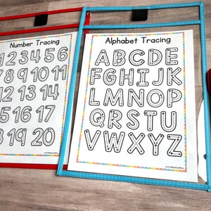 Alphabet Numbers Tracing Printable, Preschool Pre-writing Activity ...