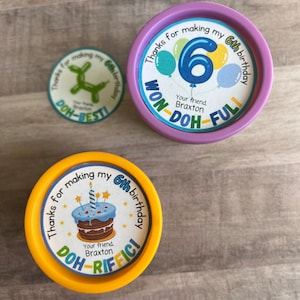 Personalized Birthday Play-doh Label, Birthday Playdoh Class Favor ...