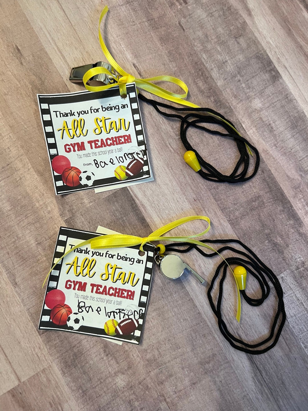 End of Year Thank You Gift Tag, Gym Teacher Gift Tag, PE Teacher ...
