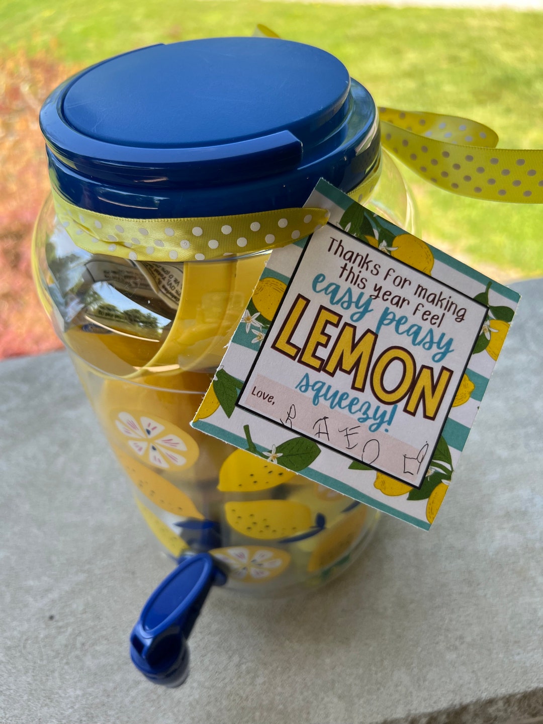 End of Year Thank You Gift Tag, Easy Peasy Lemon Teacher Gift Tag ...