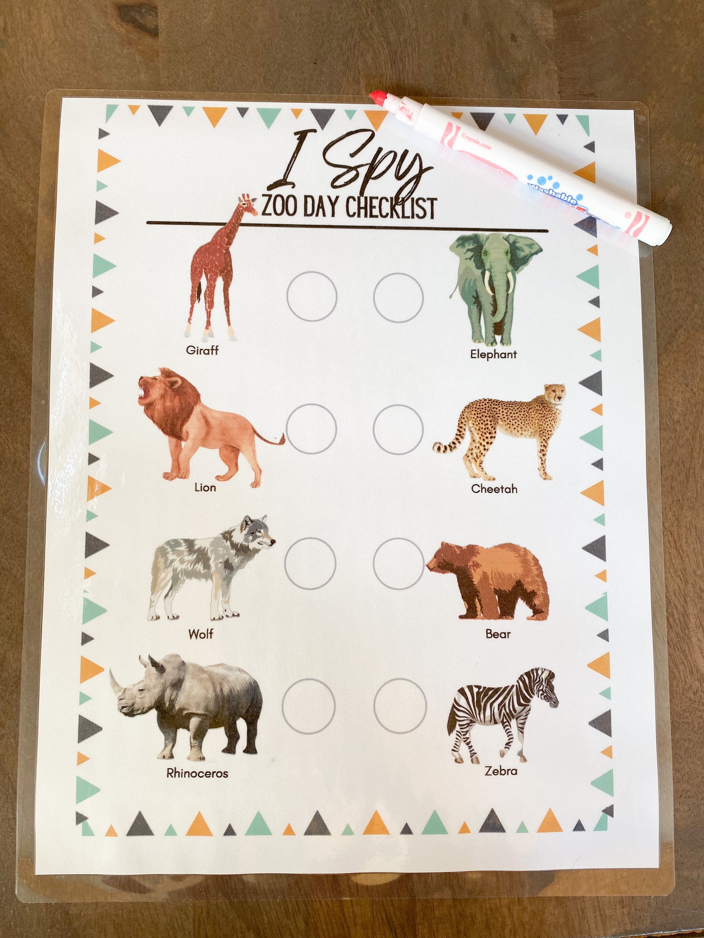 Zoo Animal Scavenger Hunt I Spy at the Zoo A Day at the Zoo | Etsy