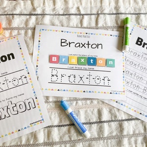 Personalized Name Tracing Printable, Custom Name Tracing Worksheet ...