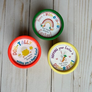Personalized Easter Play-doh Tag, Play Dough Easter Gift Label, School ...