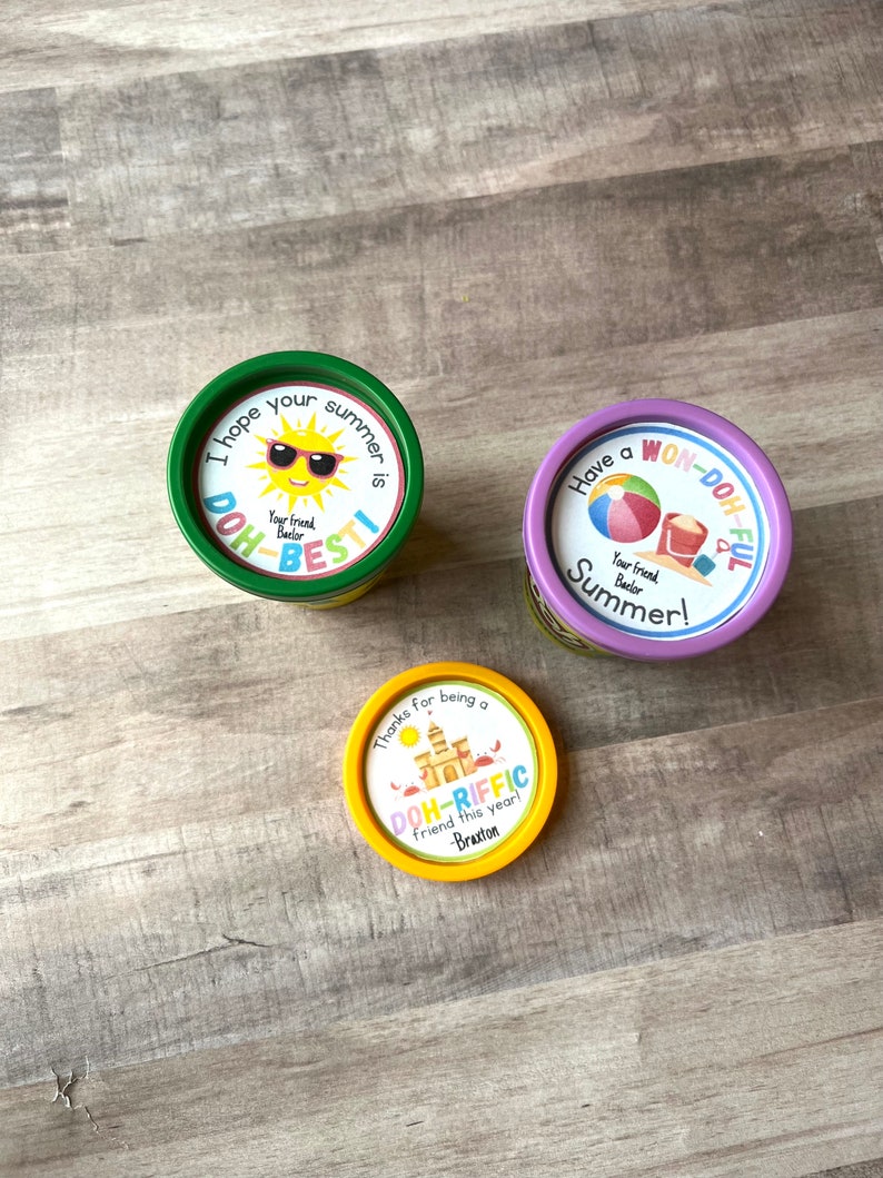 Personalized Last Day of School Play-doh Tag, Play Dough Class Gift ...