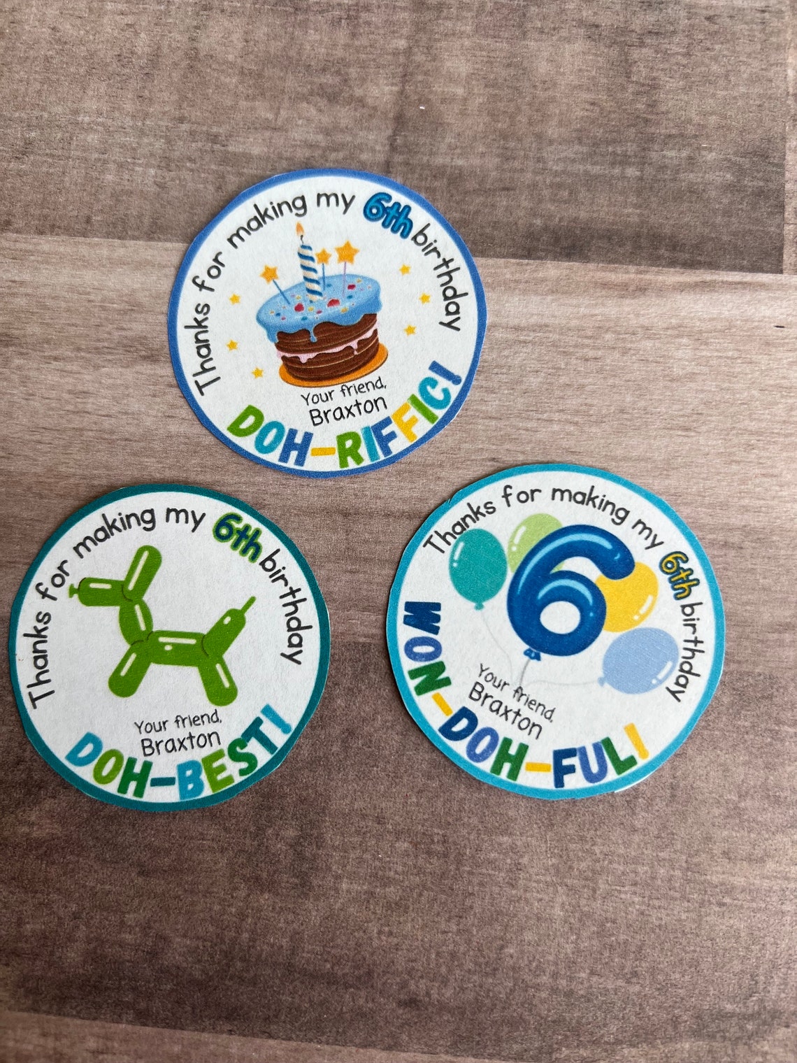 Personalized Birthday Play-doh Label, Birthday Playdoh Class Favor ...