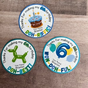 Personalized Birthday Play-doh Label, Birthday Playdoh Class Favor ...