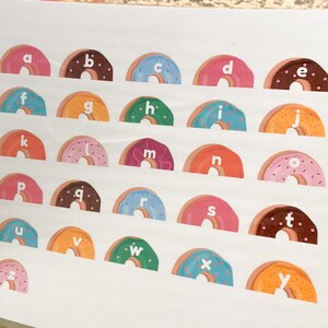 Alphabet Printable Activity, Preschool Letter Matching, Donut Theme ...