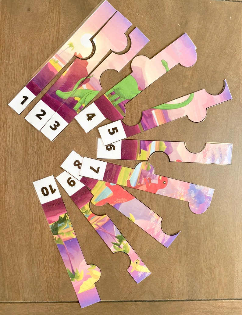 Dinosaur Theme Numbers Printable Dinosaur Counting Game - Etsy