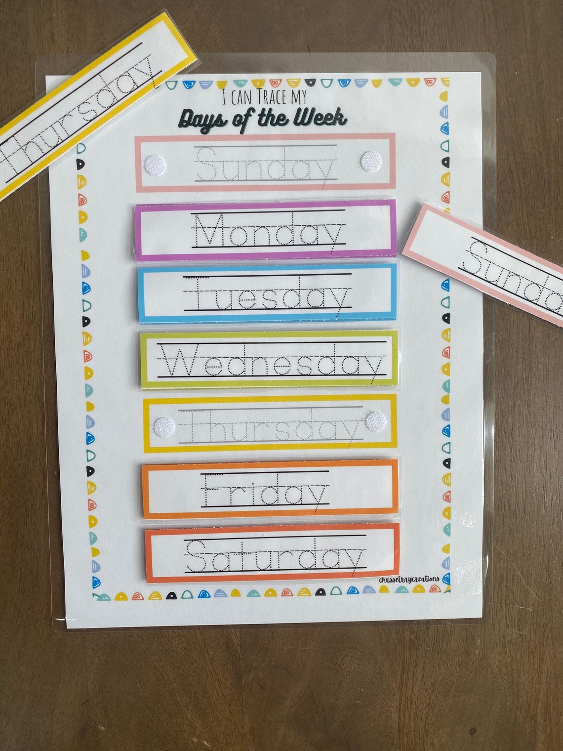 Days of the Week Printable Circle Time Calendar Kindergarten | Etsy