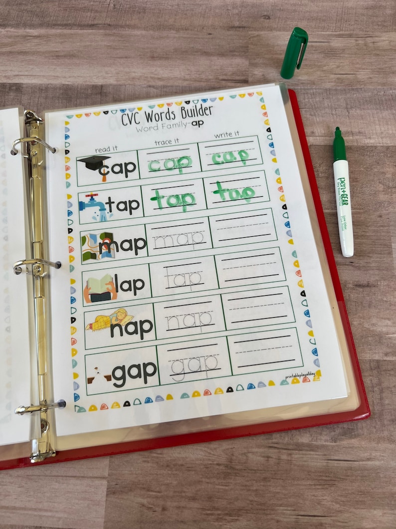 CVC, Phonics Printable, Kids Word Game, Learning to Read, Preschool ...