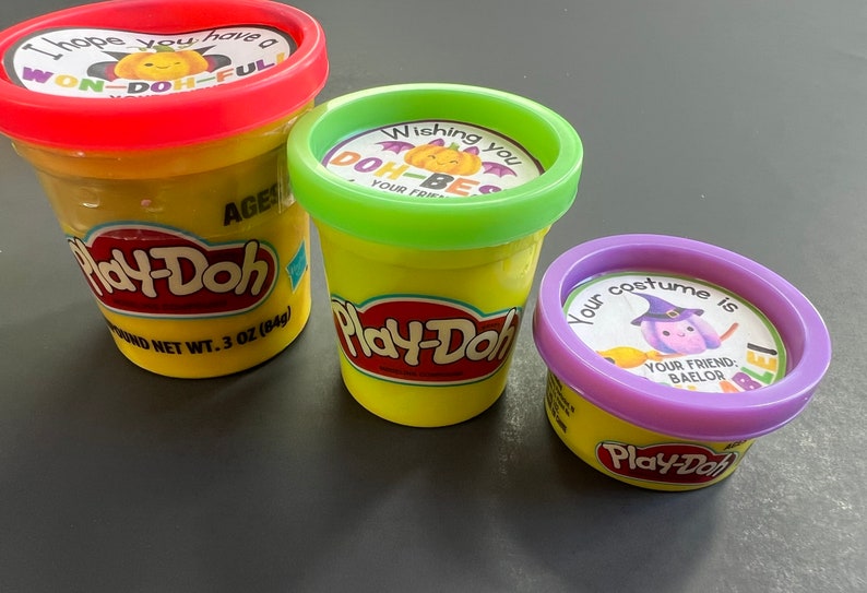Personalized Halloween Play-doh Tag Play Dough Halloween Gift - Etsy
