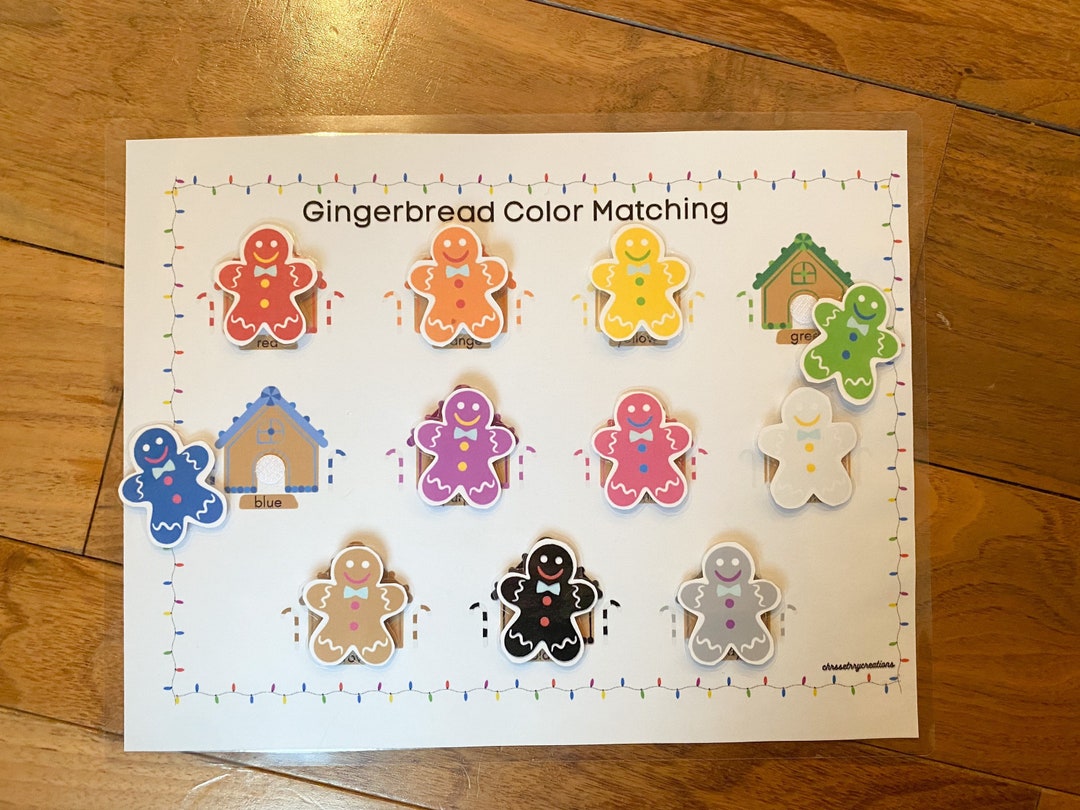 Christmas Color Match Worksheet, Holiday Color Match Activity ...